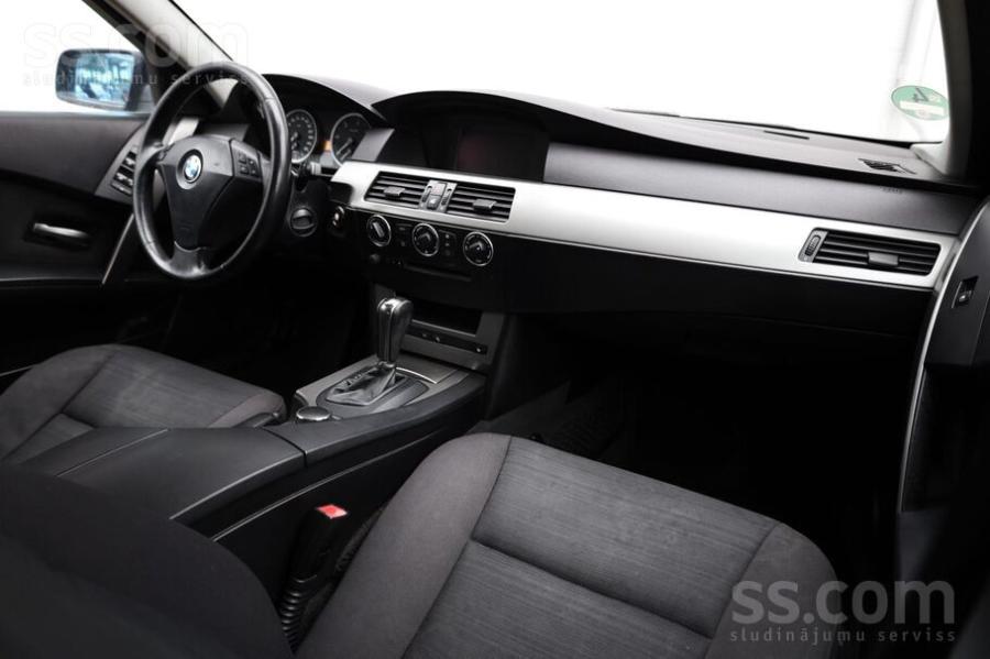 Blue BMW 525 2006 in Riga, with an engine capacity of 2.50 L and mileage of 0 thousand km for 2995 €, photo 9 on AUTOMOTO.COM.LV