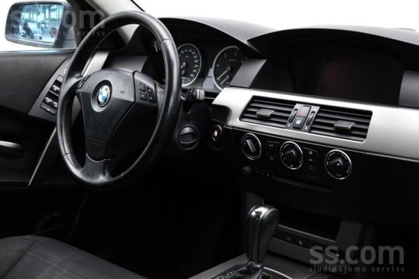 Blue BMW 525 2006 in Riga, with an engine capacity of 2.50 L and mileage of 0 thousand km for 2995 €, photo 9 on AUTOMOTO.COM.LV