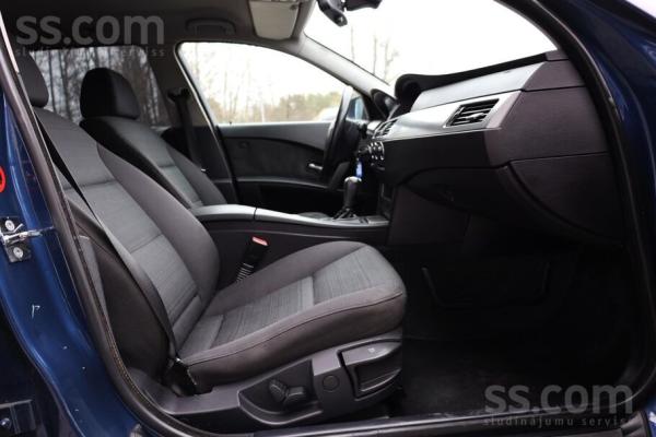 Blue BMW 525 2006 in Riga, with an engine capacity of 2.50 L and mileage of 0 thousand km for 2995 €, photo 10 on AUTOMOTO.COM.LV
