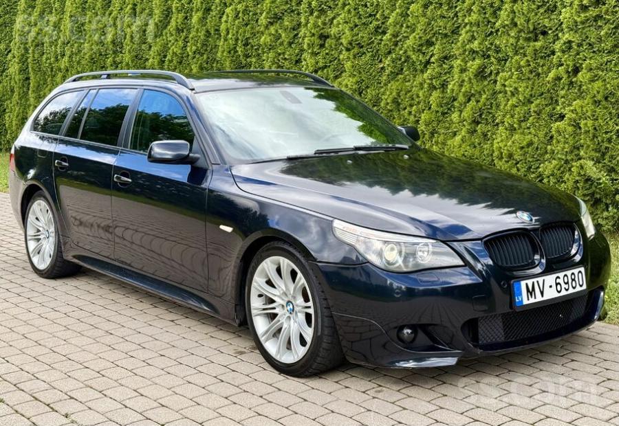 Blue BMW 525 2006 in Riga, with an engine capacity of 2.50 L and mileage of 318 thousand km for 3790 €, photo 1 on AUTOMOTO.COM.LV