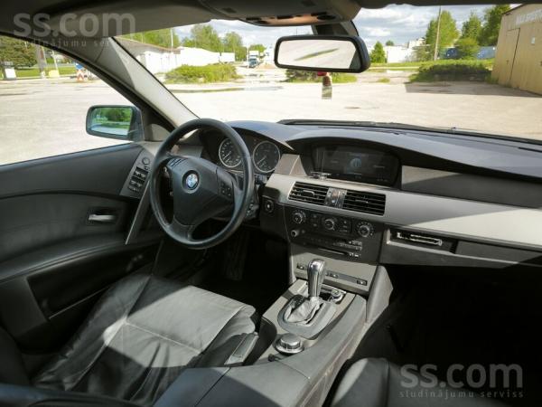 Blue BMW 525 2006 in Ogre, with an engine capacity of 2.50 L and mileage of 414 thousand km for 3150 €, photo 6 on AUTOMOTO.COM.LV