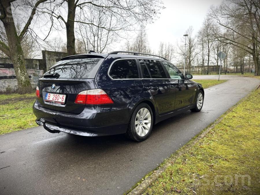 Blue BMW 525 2007 in Riga, with an engine capacity of 3.00 L and mileage of 0 thousand km for 4999 €, photo 5 on AUTOMOTO.COM.LV