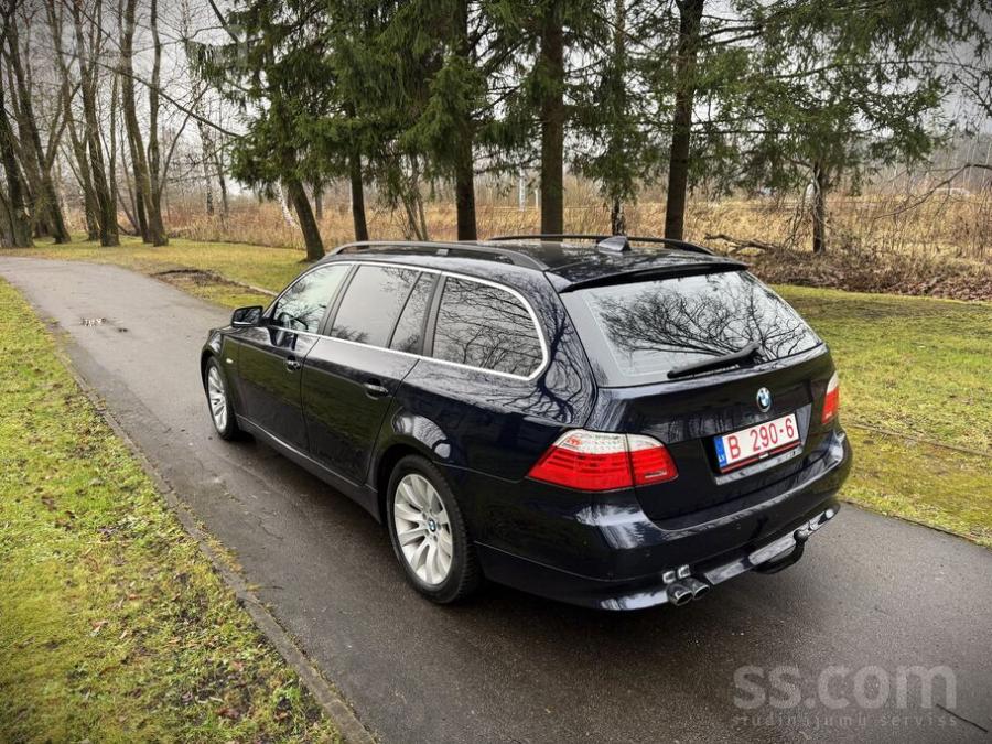 Blue BMW 525 2007 in Riga, with an engine capacity of 3.00 L and mileage of 0 thousand km for 4999 €, photo 9 on AUTOMOTO.COM.LV
