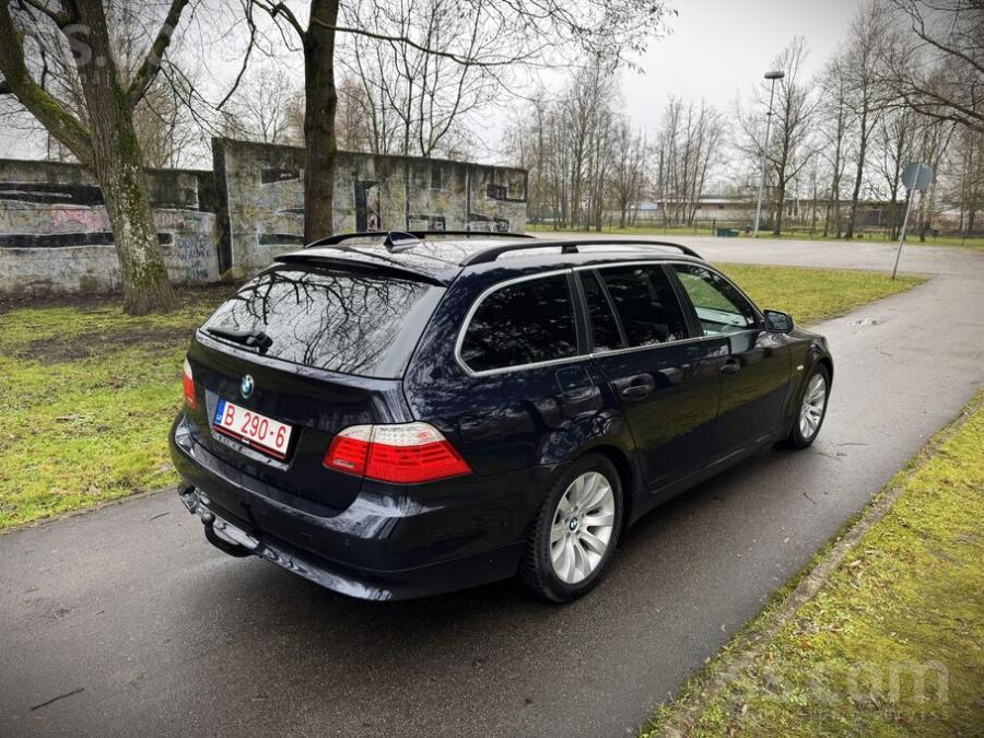 Blue BMW 525 2007 in Riga, with an engine capacity of 3.00 L and mileage of 0 thousand km for 4999 €, photo 10 on AUTOMOTO.COM.LV
