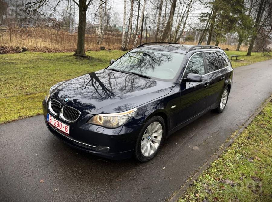 Blue BMW 525 2007 in Riga, with an engine capacity of 3.00 L and mileage of 0 thousand km for 4999 €, photo 12 on AUTOMOTO.COM.LV