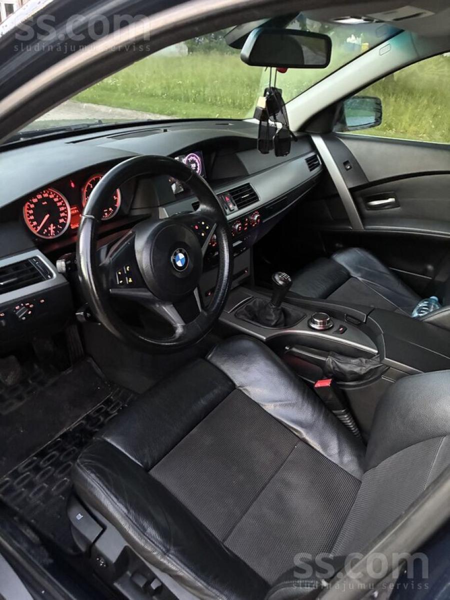 Blue BMW 525 2007 in Liepaja, with an engine capacity of 2.50 L and mileage of 421 thousand km for 3900 €, photo 4 on AUTOMOTO.COM.LV