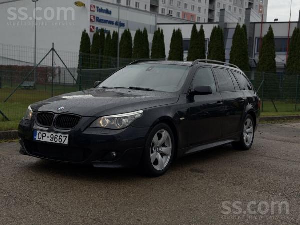 Blue BMW 525 2007 in Riga, with an engine capacity of 3.00 L and mileage of 0 thousand km for 4999 €, photo 1 on AUTOMOTO.COM.LV