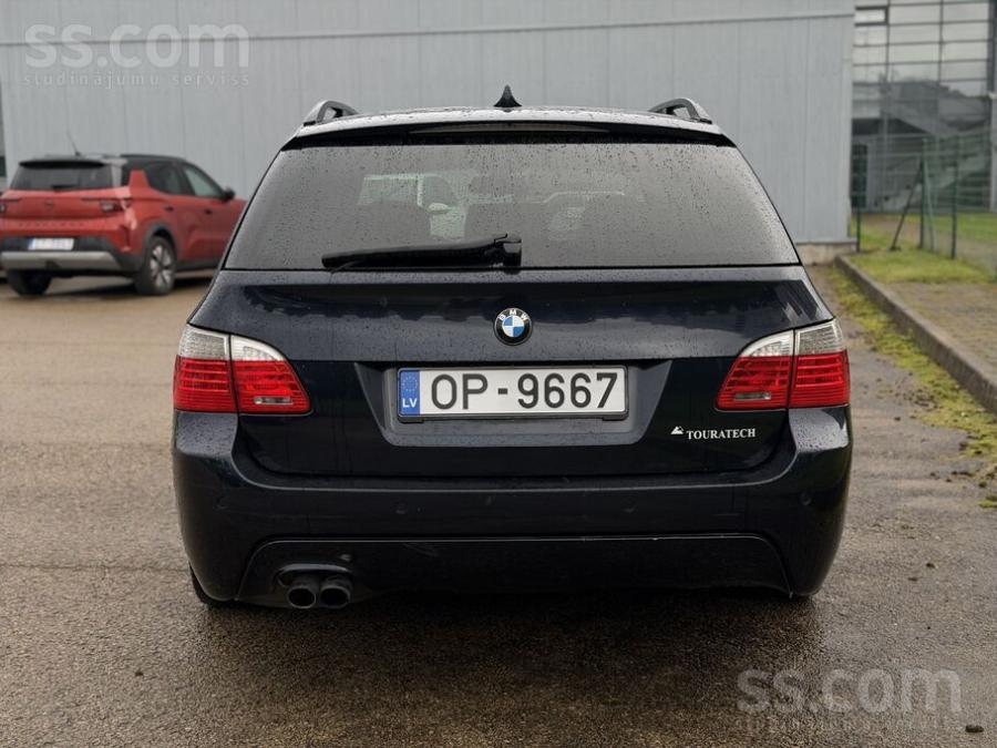 Blue BMW 525 2007 in Riga, with an engine capacity of 3.00 L and mileage of 0 thousand km for 4999 €, photo 6 on AUTOMOTO.COM.LV