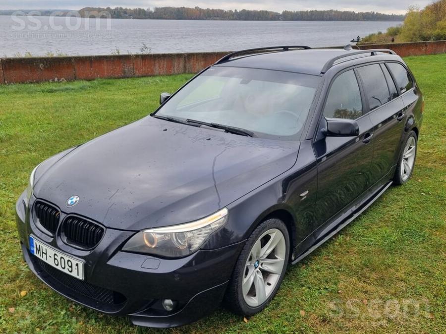 Blue BMW 525 2007 in Aizkraukle, with an engine capacity of 3.00 L and mileage of 319 thousand km for 4150 €, photo 1 on AUTOMOTO.COM.LV