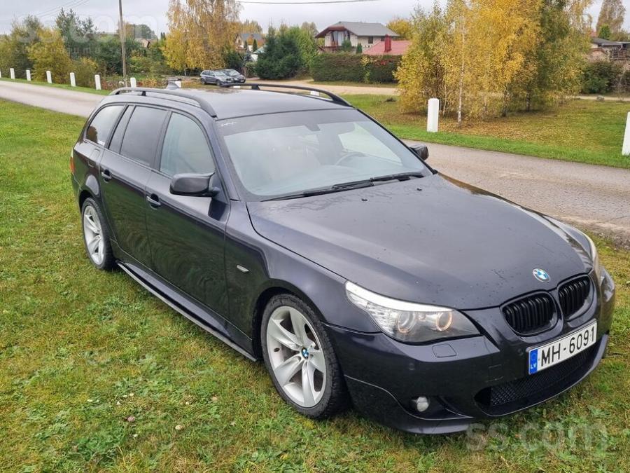 Blue BMW 525 2007 in Aizkraukle, with an engine capacity of 3.00 L and mileage of 319 thousand km for 4150 €, photo 3 on AUTOMOTO.COM.LV