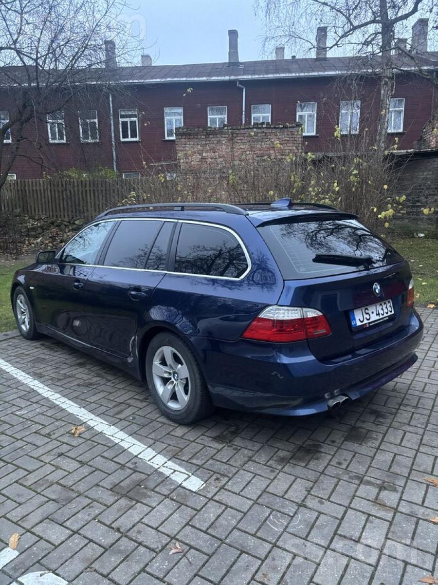 Blue BMW 525 2008 in Riga, with an engine capacity of 3.00 L and mileage of 0 thousand km for 5900 €, photo 3 on AUTOMOTO.COM.LV