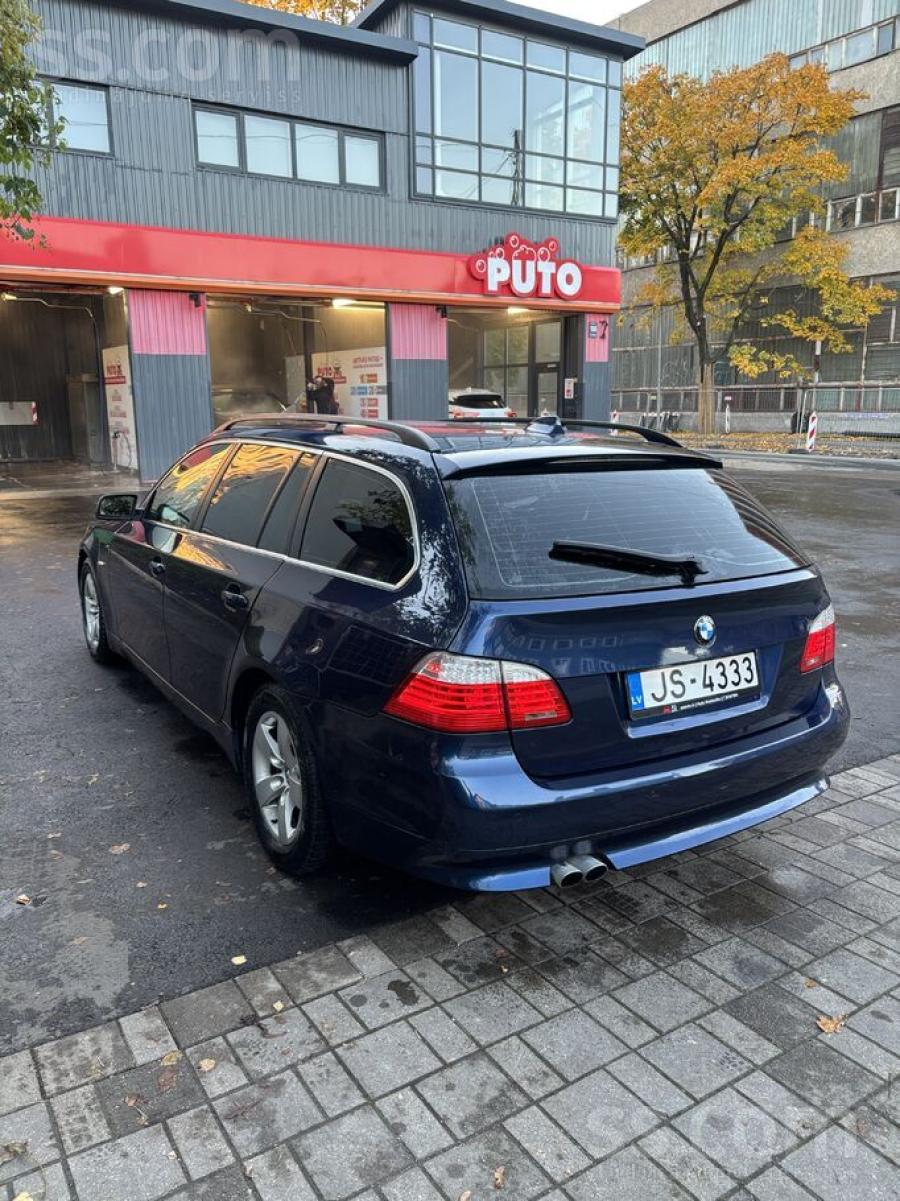 Blue BMW 525 2008 in Riga, with an engine capacity of 3.00 L and mileage of 0 thousand km for 5900 €, photo 5 on AUTOMOTO.COM.LV