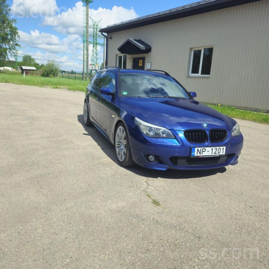 Blue BMW 525 2009 in Ogre, with an engine capacity of 3.00 L and mileage of 317 thousand km for 7300 €, photo 1 on AUTOMOTO.COM.LV