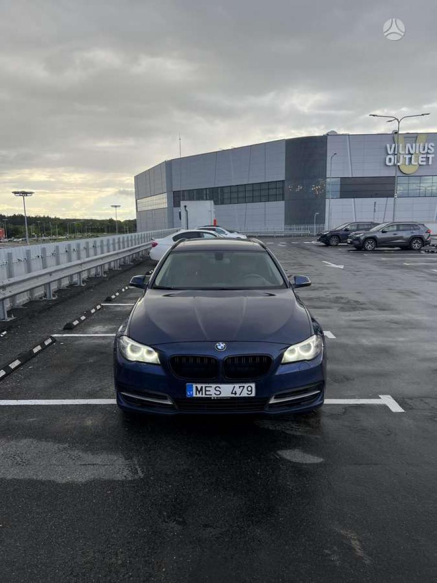 Blue BMW 525 2015 in Vilnius, with an engine capacity of 2.00 L and mileage of 298 thousand km for 8970 €, photo 1 on AUTOMOTO.COM.LV