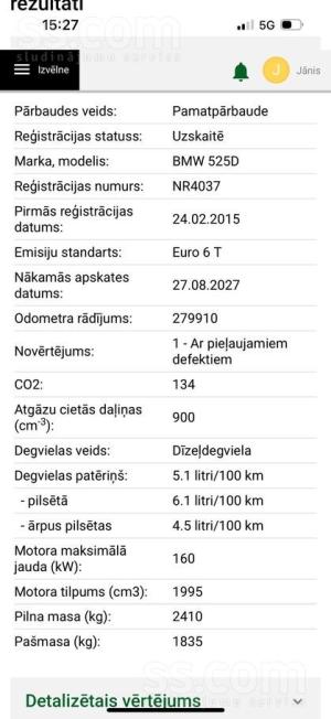 Brūns BMW 525 2015 Rīga, ar dzinēja tilpumu 2.00 L un nobraukumu 280 tūkst. km par 11990 €, foto 36 vietnē AUTOMOTO.COM.LV