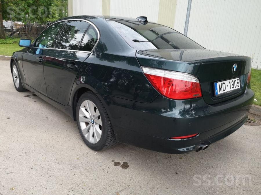 Green BMW 525 2008 in Riga, with an engine capacity of 2.50 L and mileage of 0 thousand km for 2090 €, photo 5 on AUTOMOTO.COM.LV