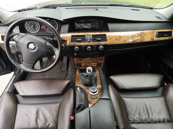 Green BMW 525 2008 in Riga, with an engine capacity of 2.50 L and mileage of 0 thousand km for 2090 €, photo 10 on AUTOMOTO.COM.LV