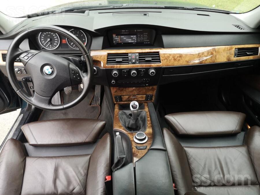 Green BMW 525 2008 in Riga, with an engine capacity of 2.50 L and mileage of 0 thousand km for 2090 €, photo 10 on AUTOMOTO.COM.LV
