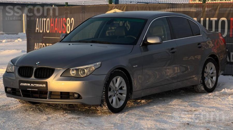 Grey BMW 525 2004 in Liepaja, with an engine capacity of 2.50 L and mileage of 281 thousand km for 3650 €, photo 8 on AUTOMOTO.COM.LV