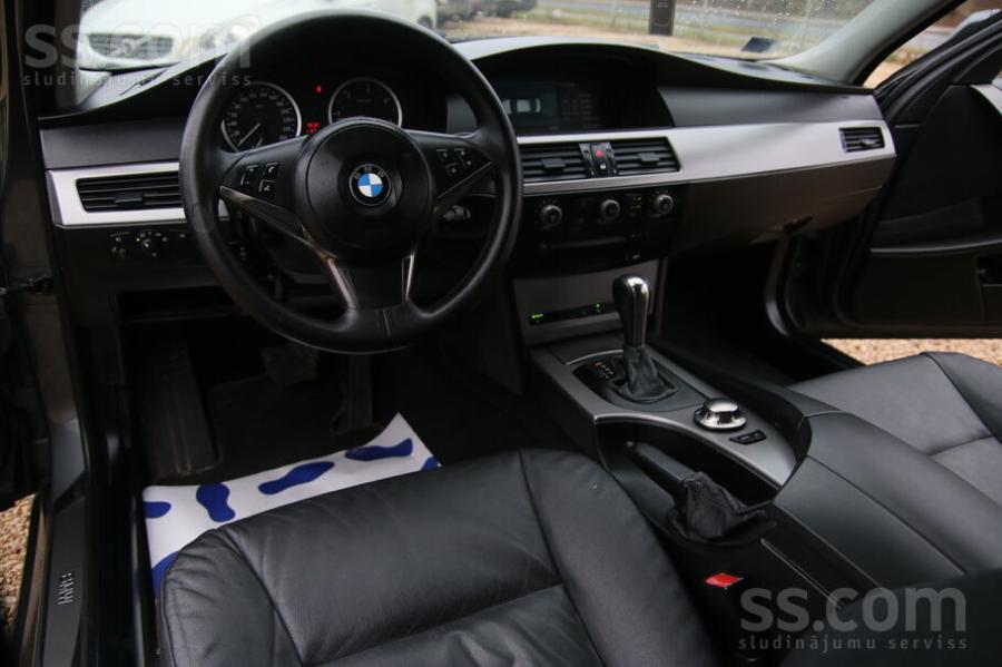 Grey BMW 525 2005 in Riga, with an engine capacity of 2.50 L and mileage of 355 thousand km for 3999 €, photo 10 on AUTOMOTO.COM.LV