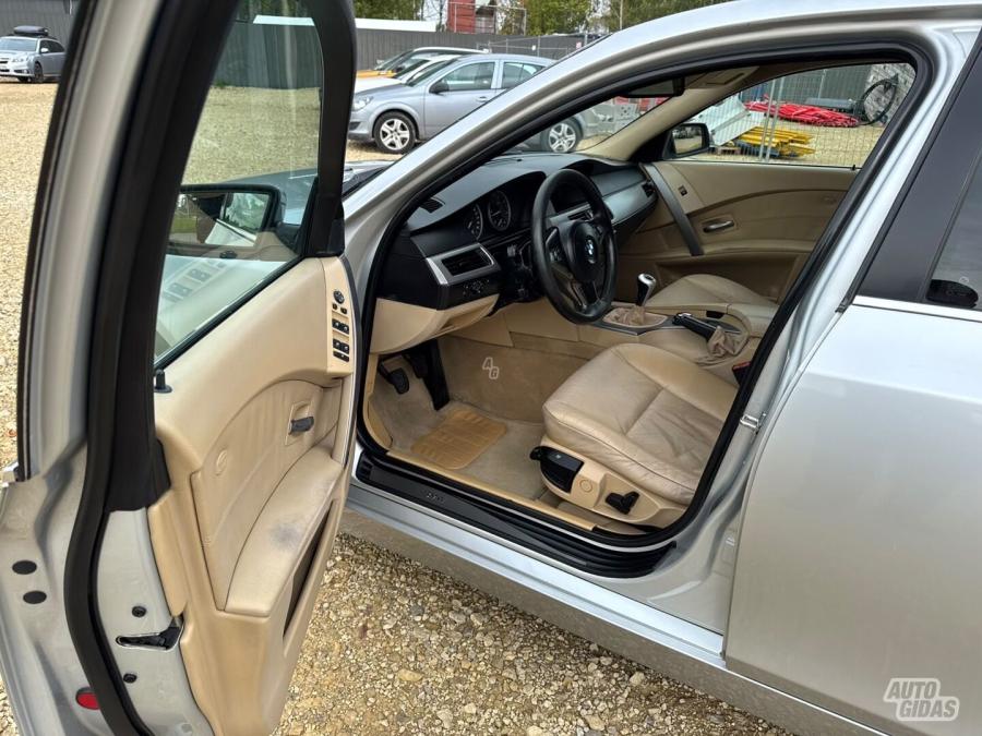 Grey BMW 525 2005 in Kaunas, with an engine capacity of 2.50 L and mileage of 0 thousand km for 2850 €, photo 20 on AUTOMOTO.COM.LV