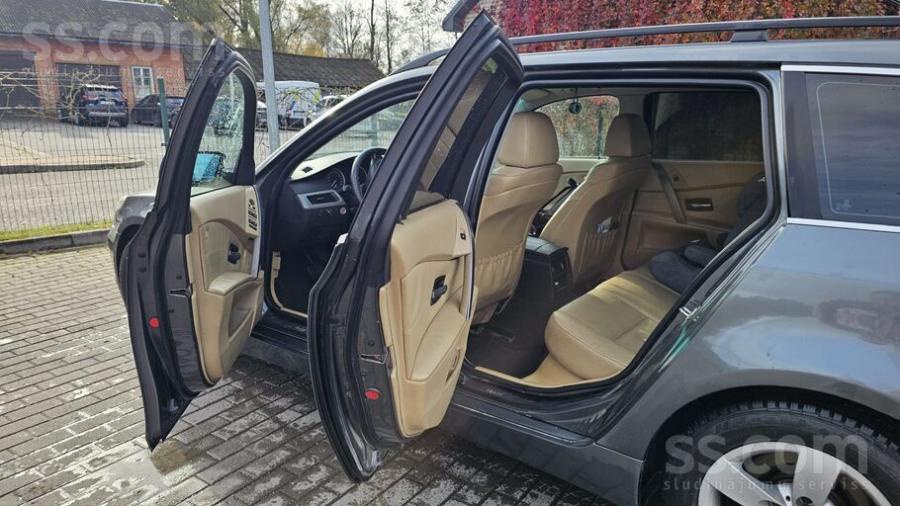 Grey BMW 525 2005 in Valmiera, with an engine capacity of 2.50 L and mileage of 342 thousand km for 2500 €, photo 16 on AUTOMOTO.COM.LV
