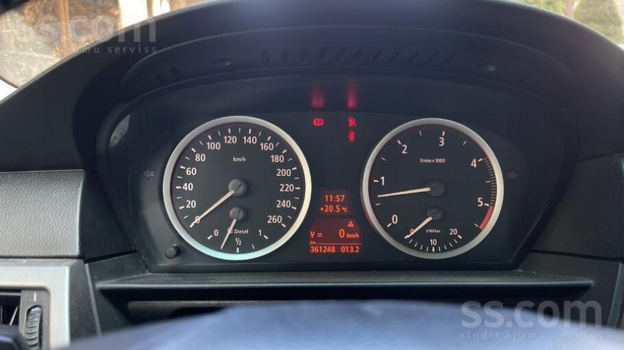Grey BMW 525 2006 in Rezekne, with an engine capacity of 2.50 L and mileage of 361 thousand km for 2300 €, photo 9 on AUTOMOTO.COM.LV