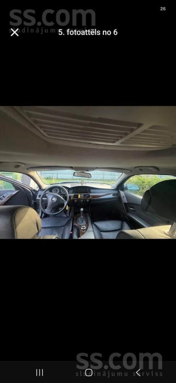 Grey BMW 525 2006 in Jekabpils, with an engine capacity of 2.50 L and mileage of 375 thousand km for 3100 €, photo 4 on AUTOMOTO.COM.LV