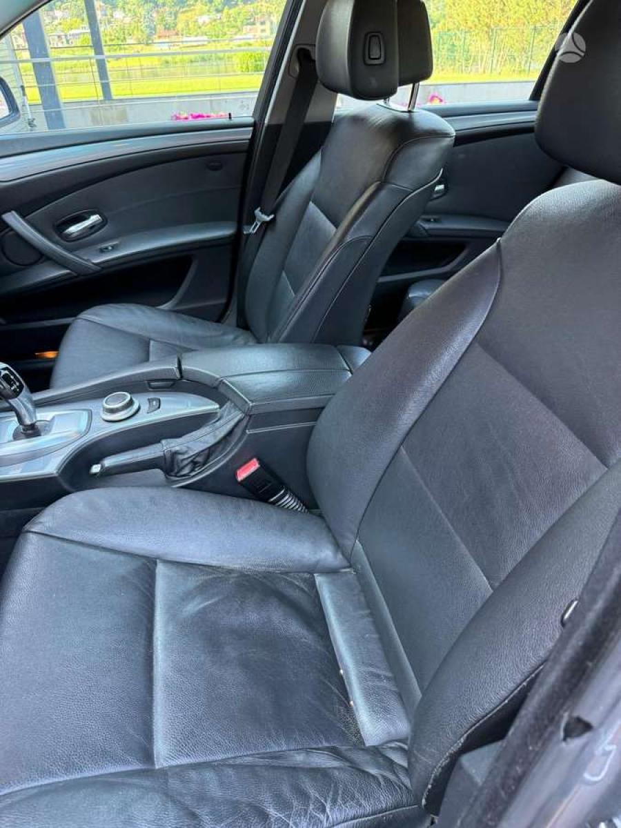 Grey BMW 525 2007 in Kaunas, with an engine capacity of 2.99 L and mileage of 246 thousand km for 2500 €, photo 10 on AUTOMOTO.COM.LV