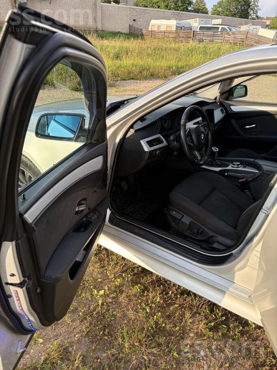 Grey BMW 525 2007 in Rezekne, with an engine capacity of 3.00 L and mileage of 378 thousand km for 5500 €, photo 10 on AUTOMOTO.COM.LV