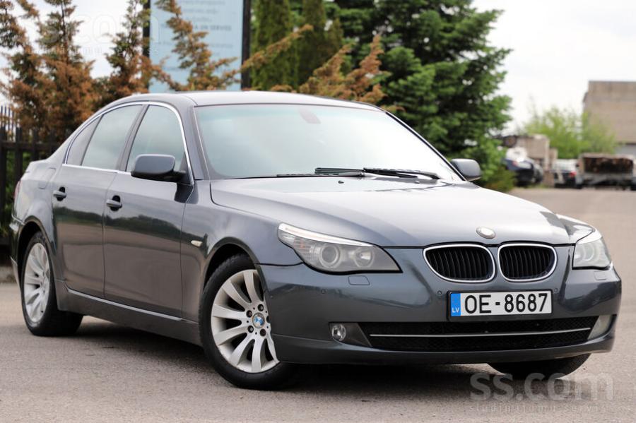 Grey BMW 525 2008 in Tukums, with an engine capacity of 3.00 L and mileage of 381 thousand km for 5990 €, photo 1 on AUTOMOTO.COM.LV