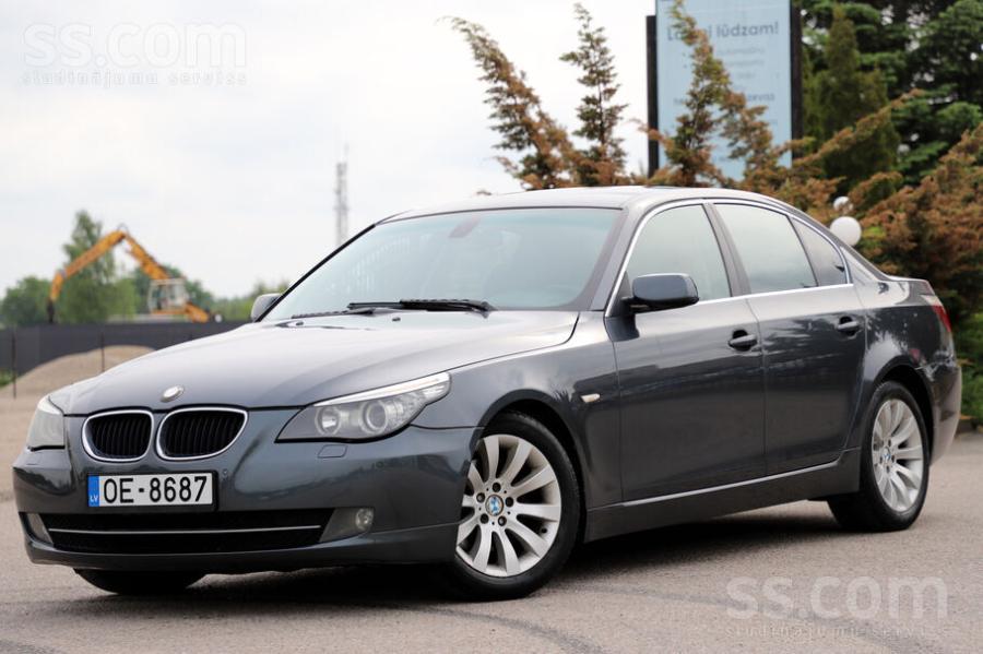 Grey BMW 525 2008 in Tukums, with an engine capacity of 3.00 L and mileage of 381 thousand km for 5990 €, photo 7 on AUTOMOTO.COM.LV