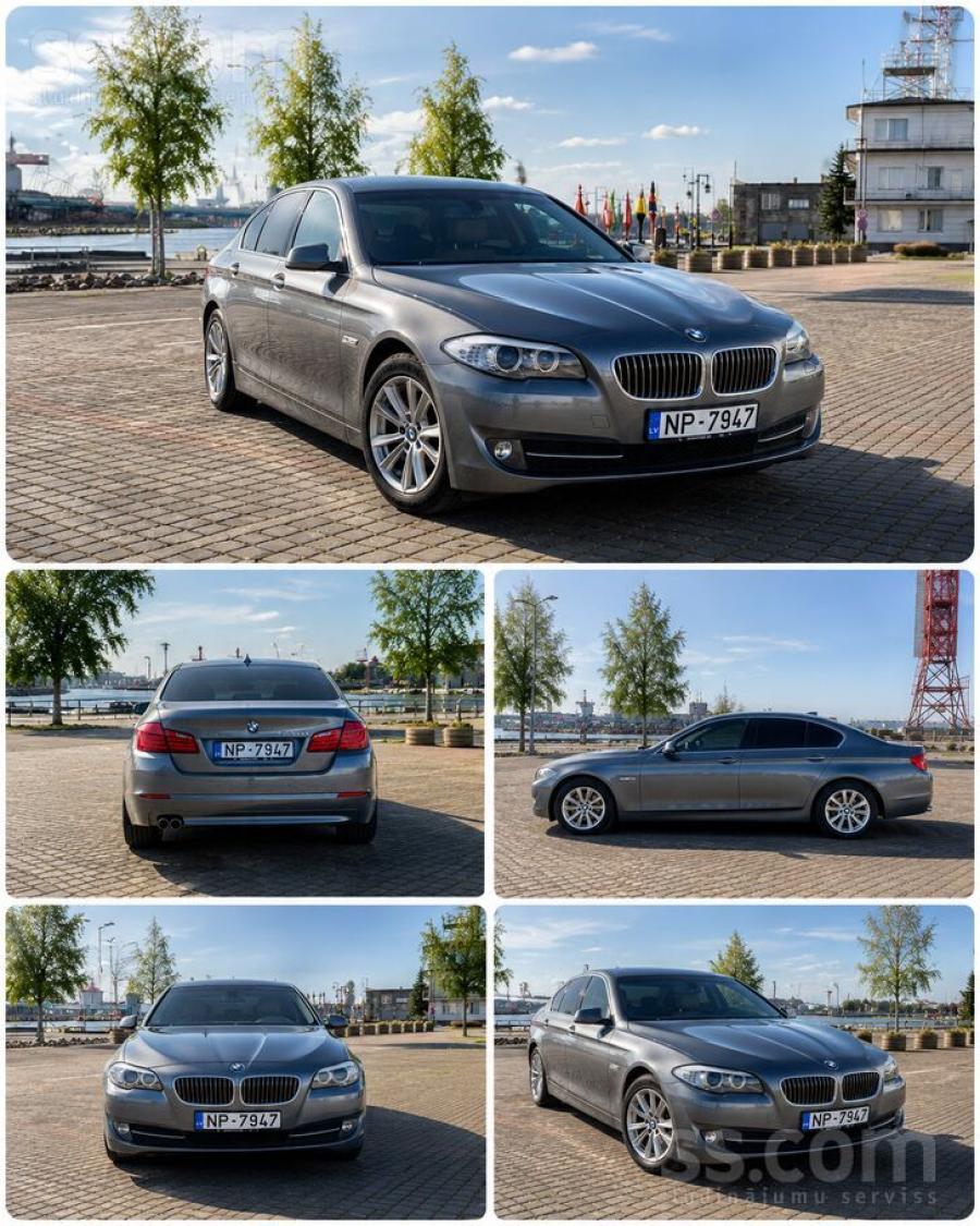 Grey BMW 525 2010 in Ventspils, with an engine capacity of 3.00 L and mileage of 195 thousand km for 8200 €, photo 3 on AUTOMOTO.COM.LV