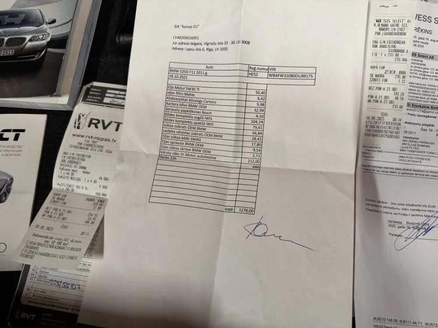 Серый БМВ 525 2011 в Юрмала, объемом двигателя 3.00 л и пробегом 324 тыс. км за 7995 €, фото 31 на AUTOMOTO.COM.LV