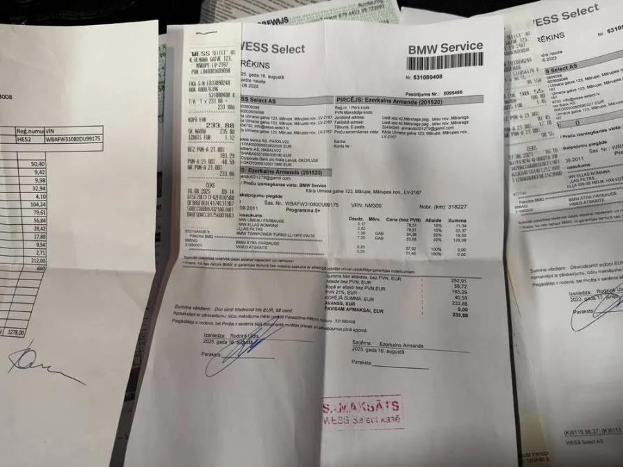 Серый БМВ 525 2011 в Юрмала, объемом двигателя 3.00 л и пробегом 324 тыс. км за 7995 €, фото 32 на AUTOMOTO.COM.LV