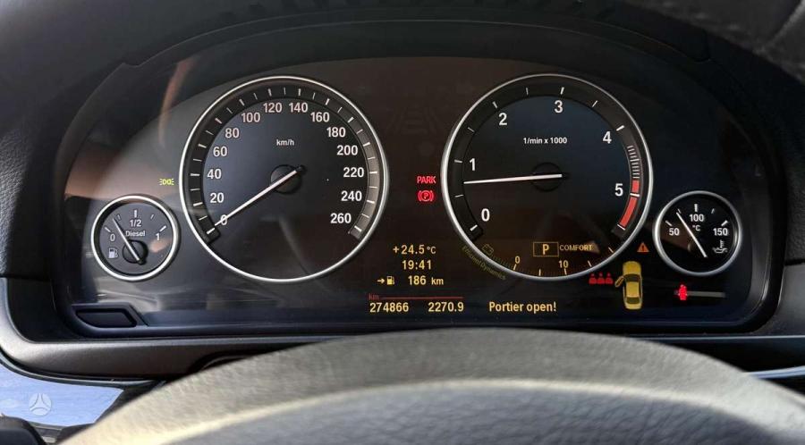 Grey BMW 525 2011 in Kaunas, with an engine capacity of 2.99 L and mileage of 274 thousand km for 7500 €, photo 25 on AUTOMOTO.COM.LV