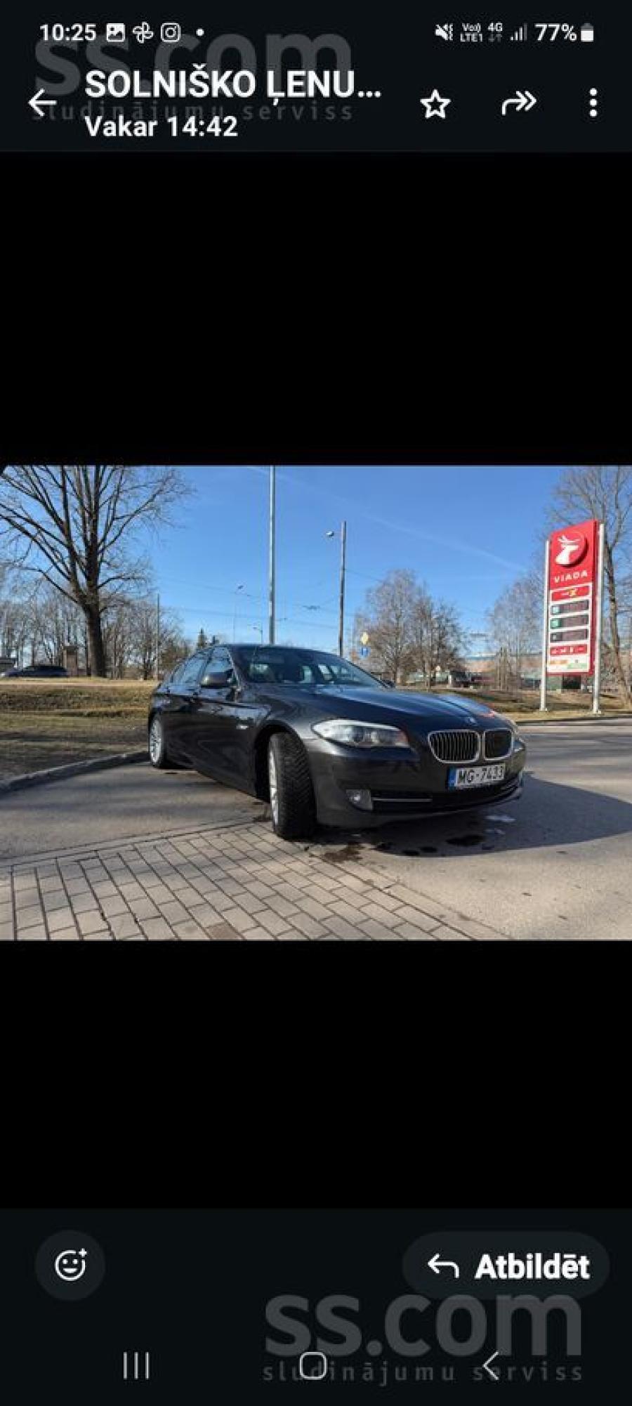Grey BMW 525 2012 in Jurmala, with an engine capacity of 2.00 L and mileage of 237 thousand km for 10200 €, photo 9 on AUTOMOTO.COM.LV