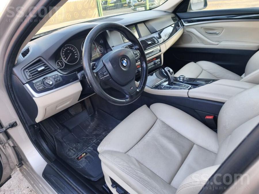 Grey BMW 525 2012 in Cesis, with an engine capacity of 2.00 L and mileage of 334 thousand km for 10900 €, photo 13 on AUTOMOTO.COM.LV