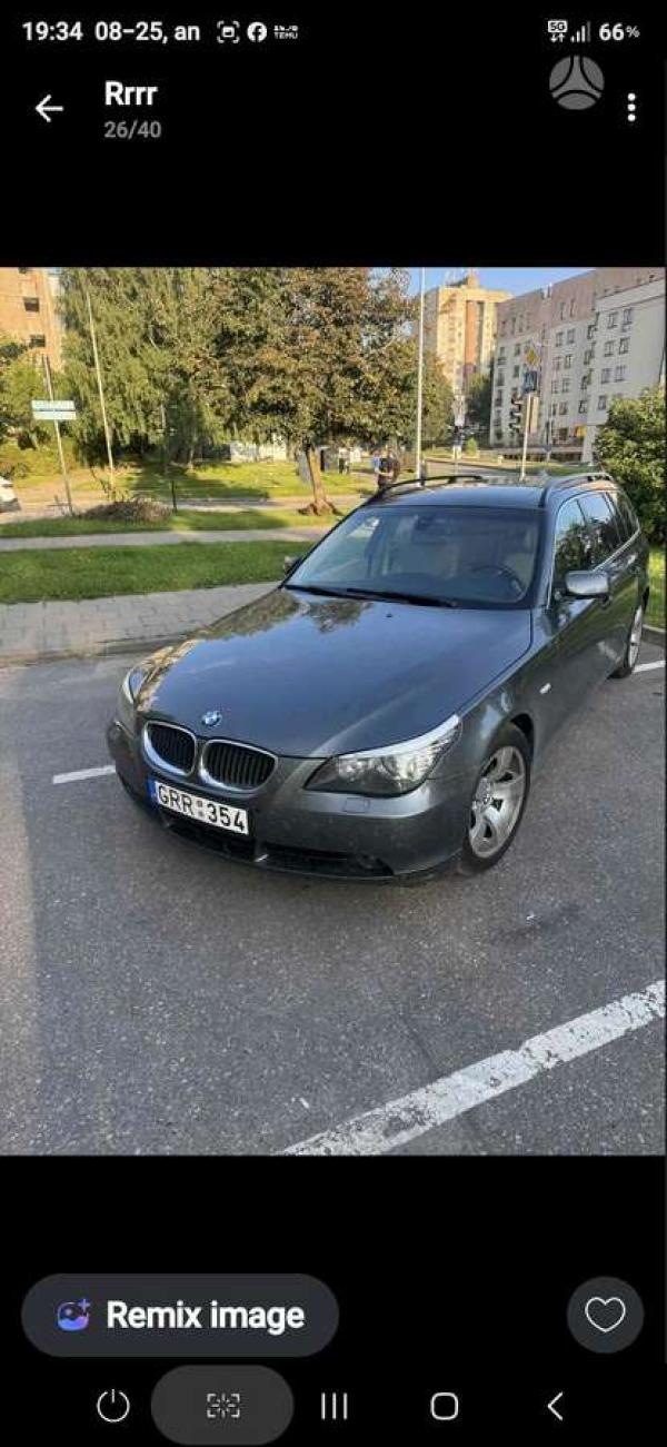 Pelēks BMW 525 2004 Viļņa, ar dzinēja tilpumu 2.50 L un nobraukumu 504 tūkst. km par 2499 €, foto 5 vietnē AUTOMOTO.COM.LV