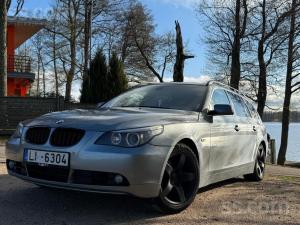 Pelēks BMW 525 2005 Rīga, ar dzinēja tilpumu 2.50 L un nobraukumu 400 tūkst. km par 3900 €, foto  vietnē AUTOMOTO.COM.LV