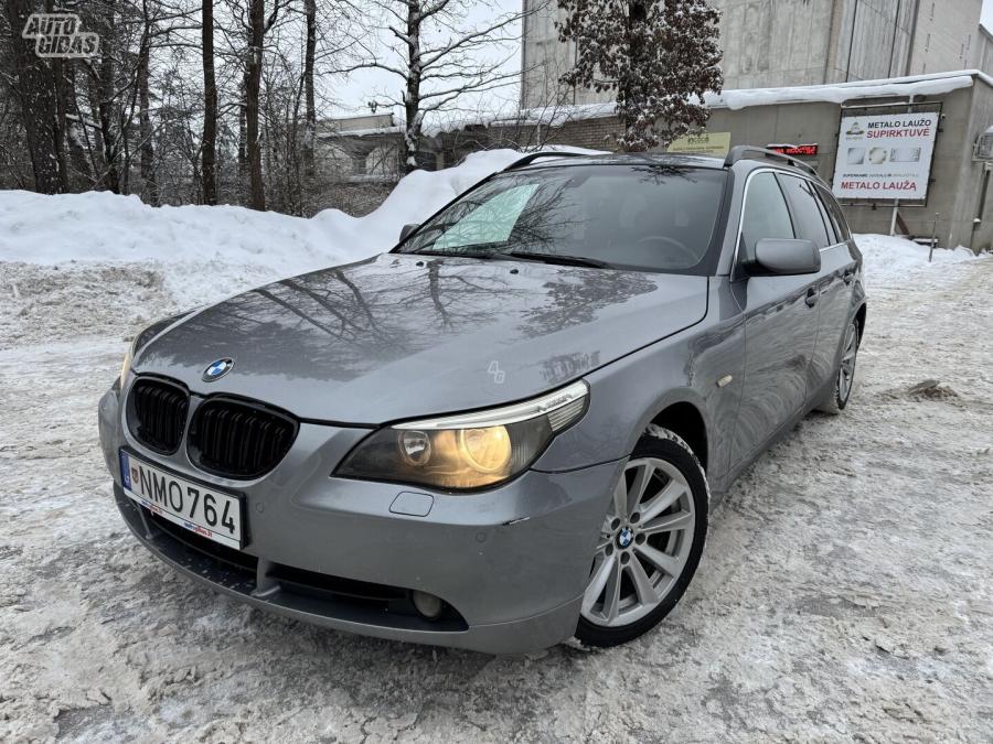 Grey BMW 525 2005 in Vilnius, with an engine capacity of 2.50 L and mileage of 443 thousand km for 2350 €, photo 1 on AUTOMOTO.COM.LV