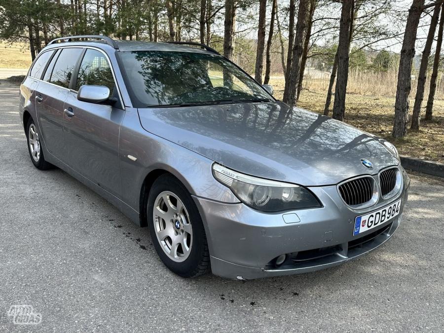Grey BMW 525 2005 in Vilnius, with an engine capacity of 2.50 L and mileage of 245 thousand km for 2400 €, photo 2 on AUTOMOTO.COM.LV