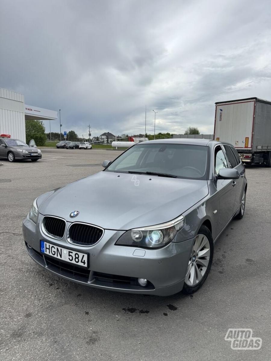 Grey BMW 525 2005 in Klaipeda, with an engine capacity of 2.50 L and mileage of 336 thousand km for 2450 €, photo 1 on AUTOMOTO.COM.LV