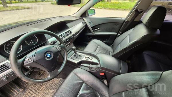 Pelēks BMW 525 2005 Jelgava, ar dzinēja tilpumu 2.50 L un nobraukumu 350 tūkst. km par 2200 €, foto 6 vietnē AUTOMOTO.COM.LV