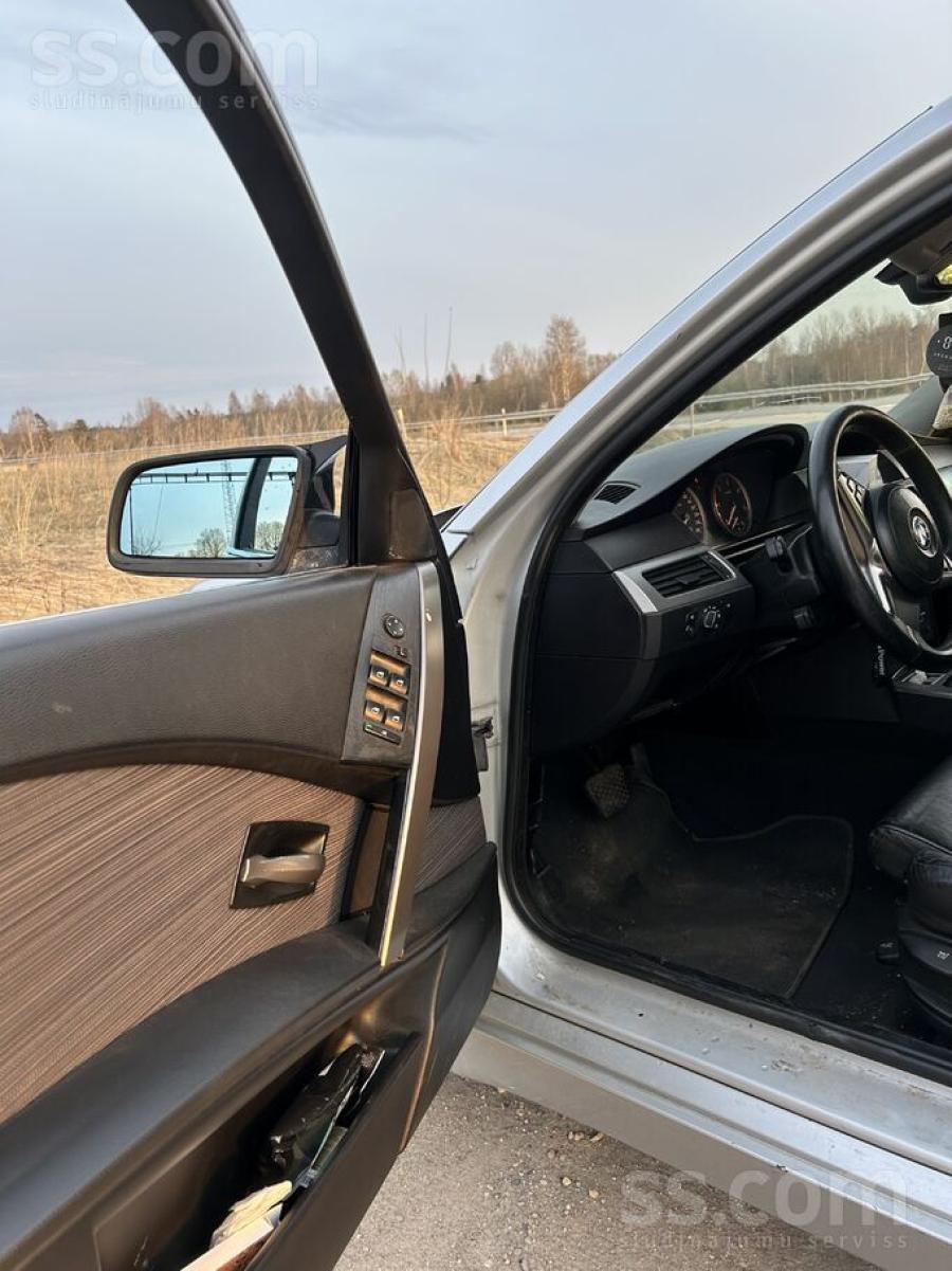Grey BMW 525 2005 in Rezekne, with an engine capacity of 2.50 L and mileage of 433 thousand km for 3000 €, photo 10 on AUTOMOTO.COM.LV