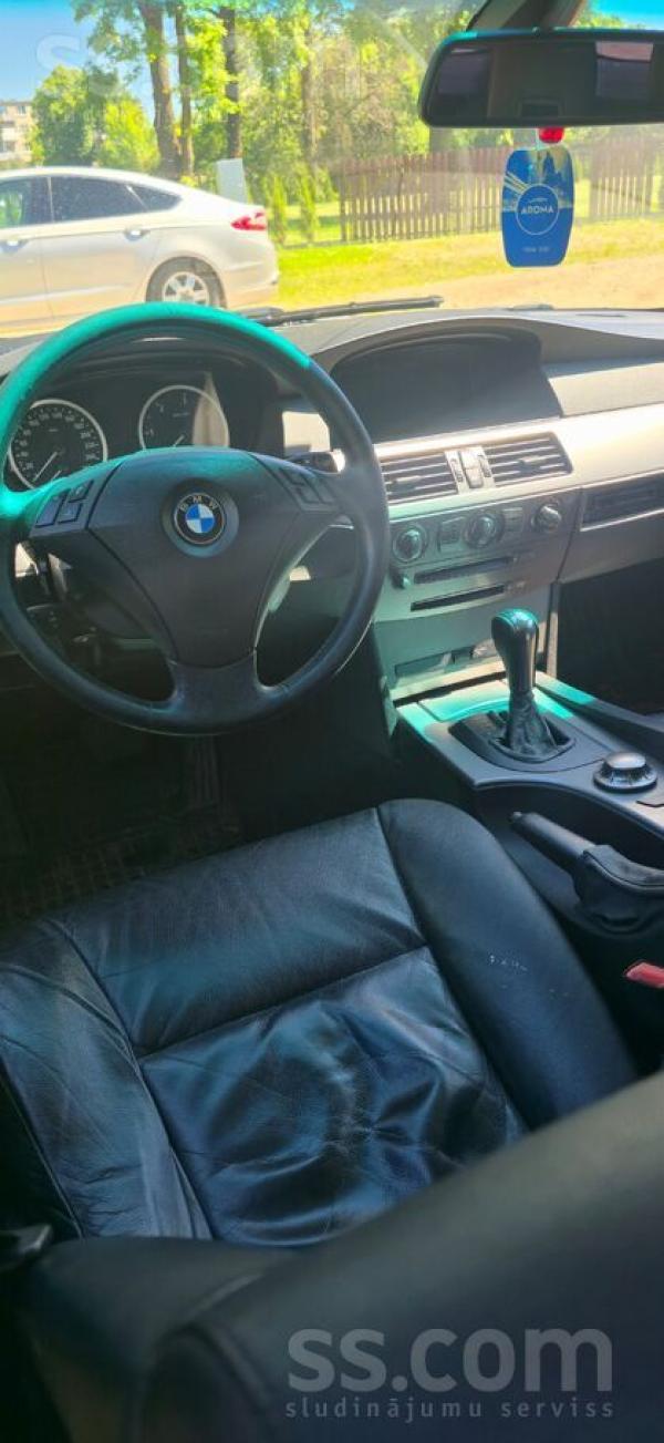 Grey BMW 525 2005 in Jelgava, with an engine capacity of 2.50 L and mileage of 351 thousand km for 2000 €, photo 5 on AUTOMOTO.COM.LV