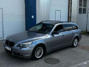 Pelēks BMW 525 2005 Viļņa, ar dzinēja tilpumu 2.50 L un nobraukumu 320 tūkst. km par 1900 €, foto  vietnē AUTOMOTO.COM.LV