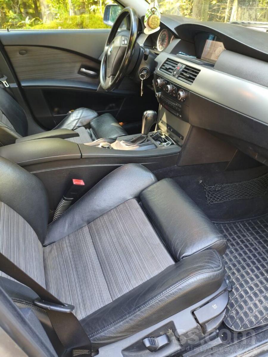 Grey BMW 525 2005 in Daugavpils, with an engine capacity of 2.50 L and mileage of 356 thousand km for 2600 €, photo 10 on AUTOMOTO.COM.LV
