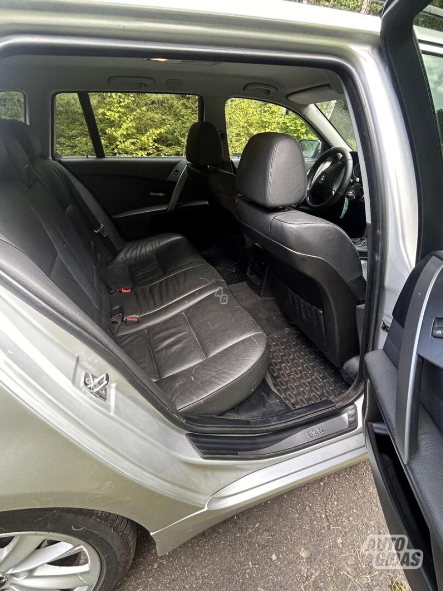 Grey BMW 525 2005 in Kaunas, with an engine capacity of 2.50 L and mileage of 407 thousand km for 2690 €, photo 15 on AUTOMOTO.COM.LV