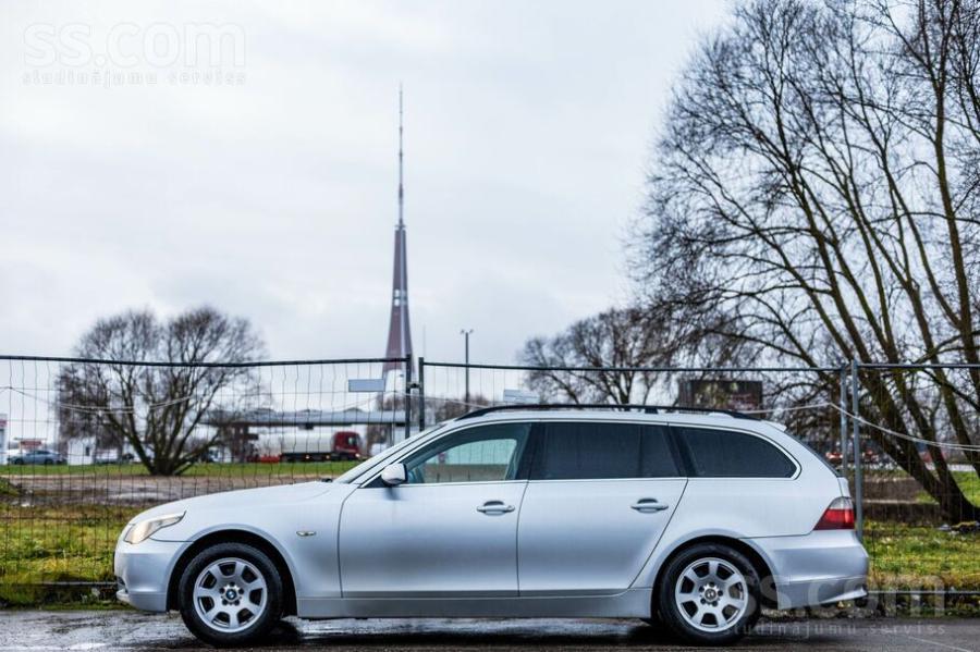 Grey BMW 525 2006 in Riga, with an engine capacity of 2.50 L and mileage of 301 thousand km for 3890 €, photo 4 on AUTOMOTO.COM.LV